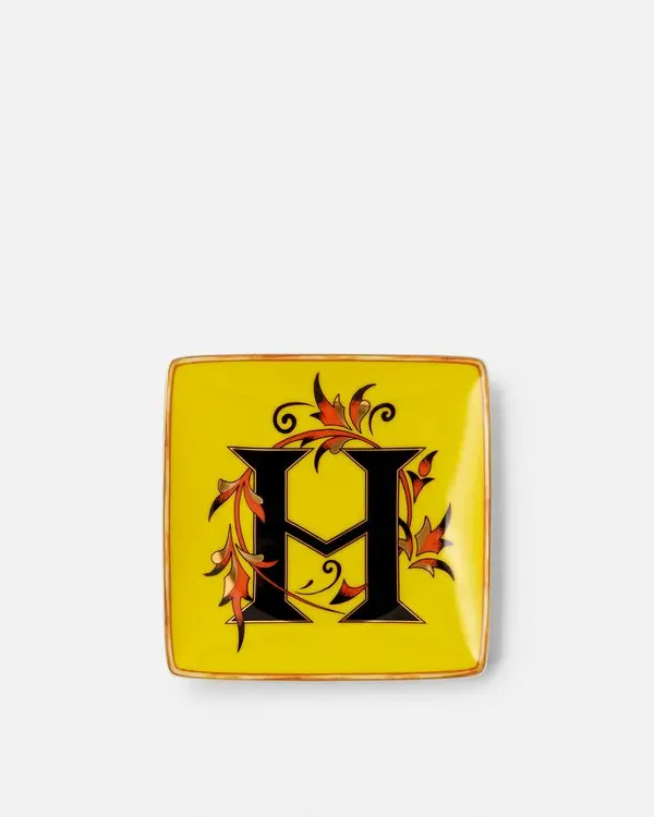 Versace Alphabet H Square Plate 12cm - Print