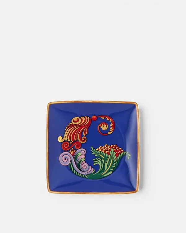 Versace Alphabet G Small Square Plate 12cm