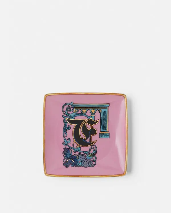 Versace Alphabet F Square Plate 12cm - Print