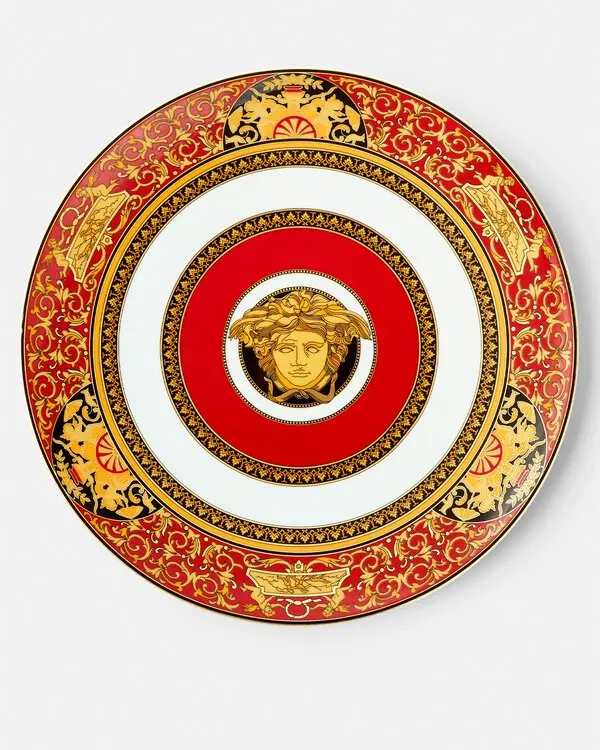 Versace Medusa Red Charger Plate 33 Cm - Print