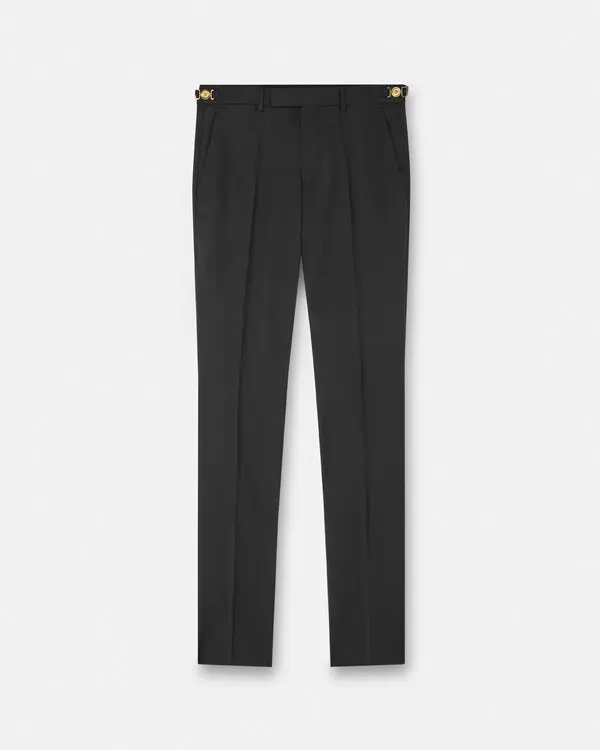 Versace Wool Tapered Formal Pants