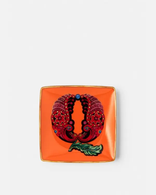 Versace Alphabet Q Small Square Plate 12cm - Print