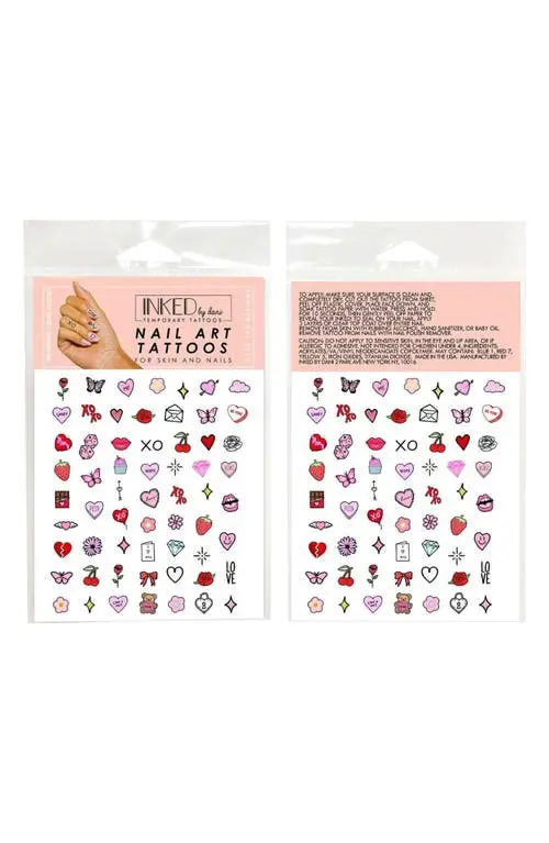 INKED BY DANI Valentine's Nail Art Temporary Tattoos