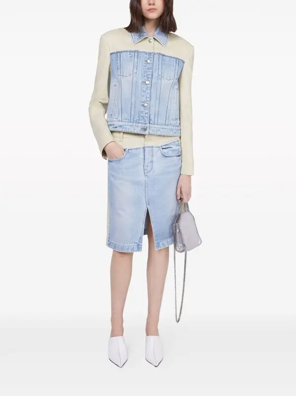 Stella McCartney Two-tone Panelled Denim Jacket - Blue