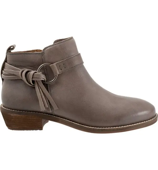 Softwalk Reade Leather Bootie - Dark Grey