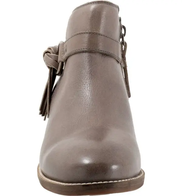 Softwalk Reade Leather Bootie - Dark Grey