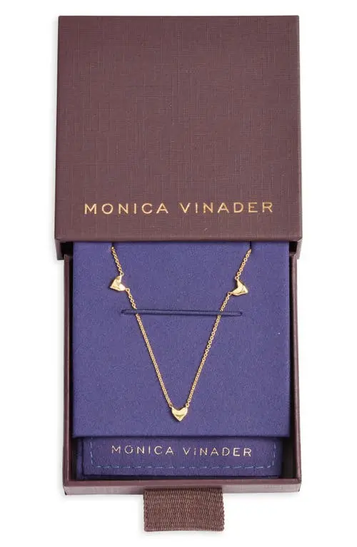 Monica Vinader Heart Station Necklace - 18k Gold Vermeil