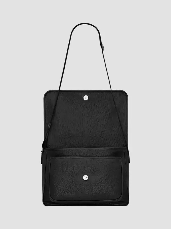 Saint Laurent Niki Messenger Bag In Grained Leather