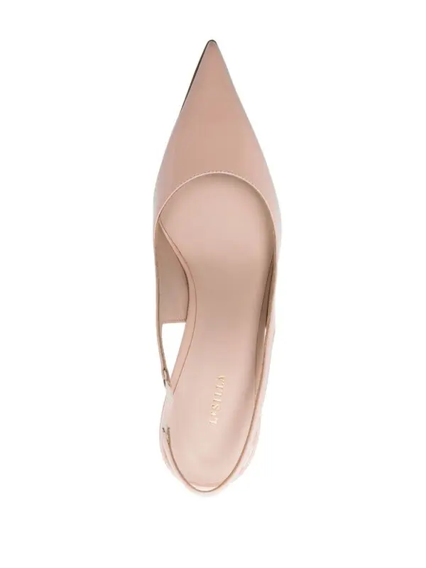 LE SILLA Bella 95mm Patent Leather Pumps - Neutrals