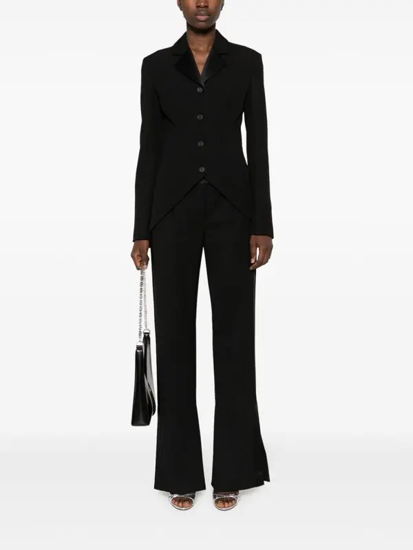 Off-White Satin-trim Wool Trousers