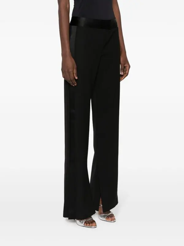 Off-White Satin-trim Wool Trousers