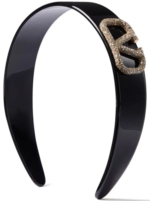 Valentino Garavani Vlogo Signature Headband - Black