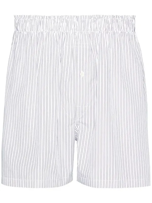 MAISON MARGIELA Striped Cotton Shorts