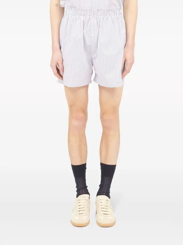 MAISON MARGIELA Striped Cotton Shorts