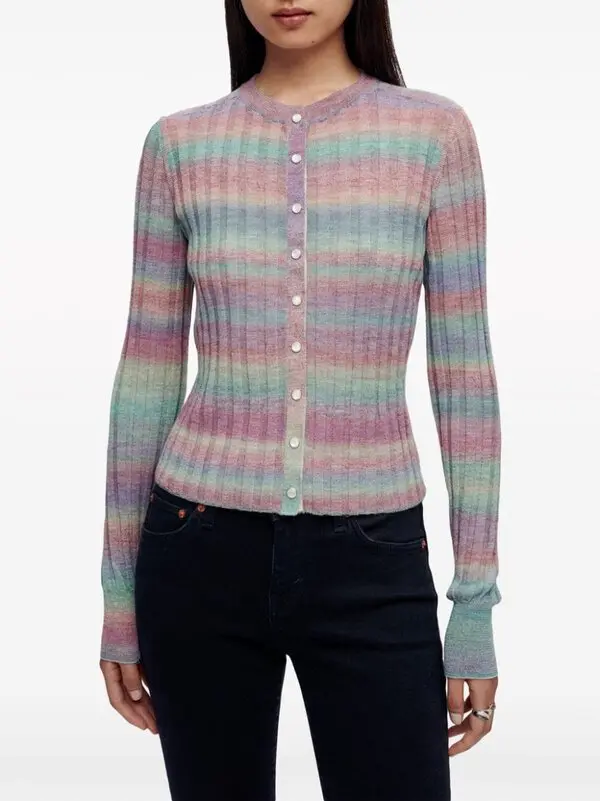 RE/DONE Ribbed-knit Wool Cardigan