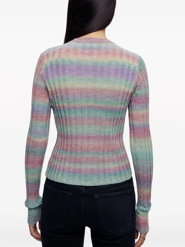 RE/DONE Ribbed-knit Wool Cardigan