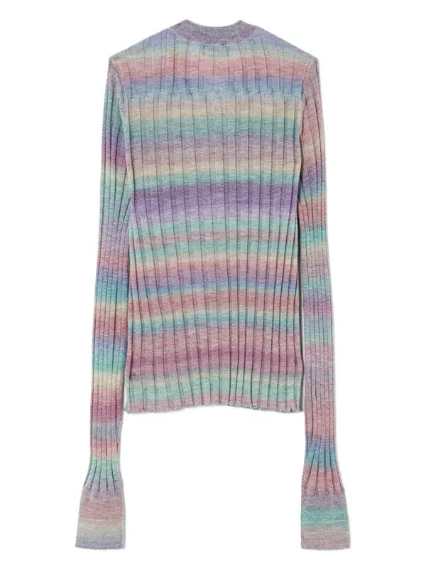 RE/DONE Ribbed-knit Wool Cardigan
