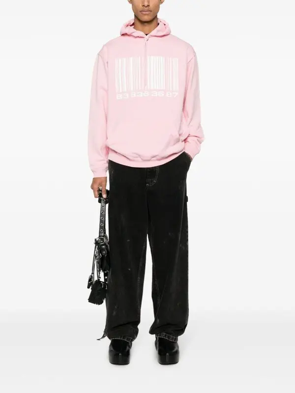 VTMNTS Big Barcode Hoodie - Pink