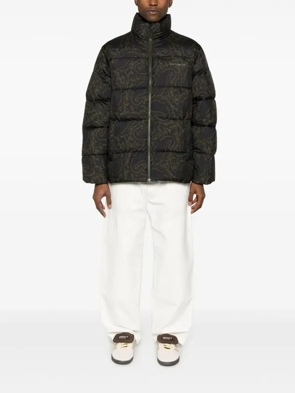 Carhartt Work In Progress Springfield Paisley-print Puff Jacket - Green