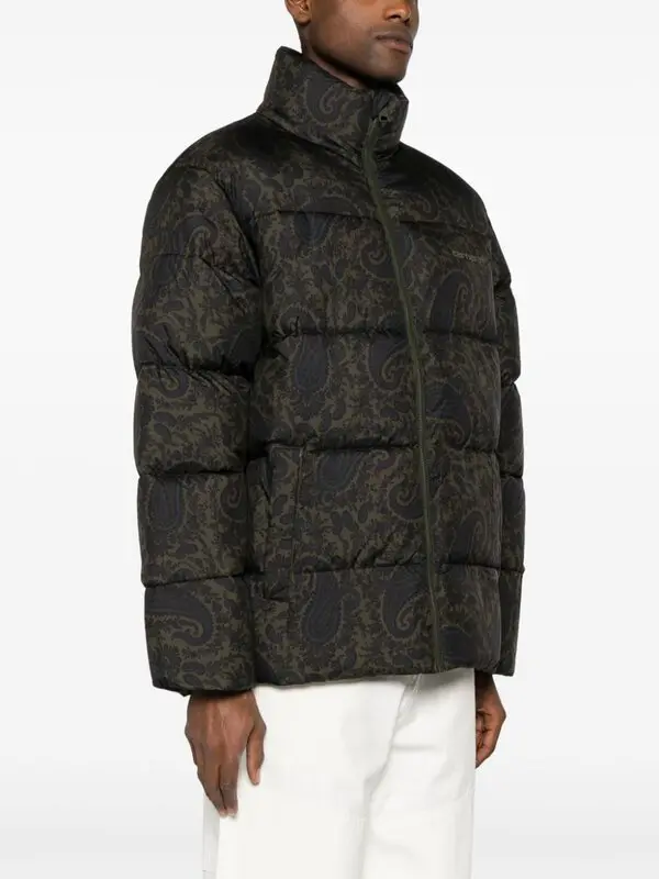 Carhartt Work In Progress Springfield Paisley-print Puff Jacket - Green