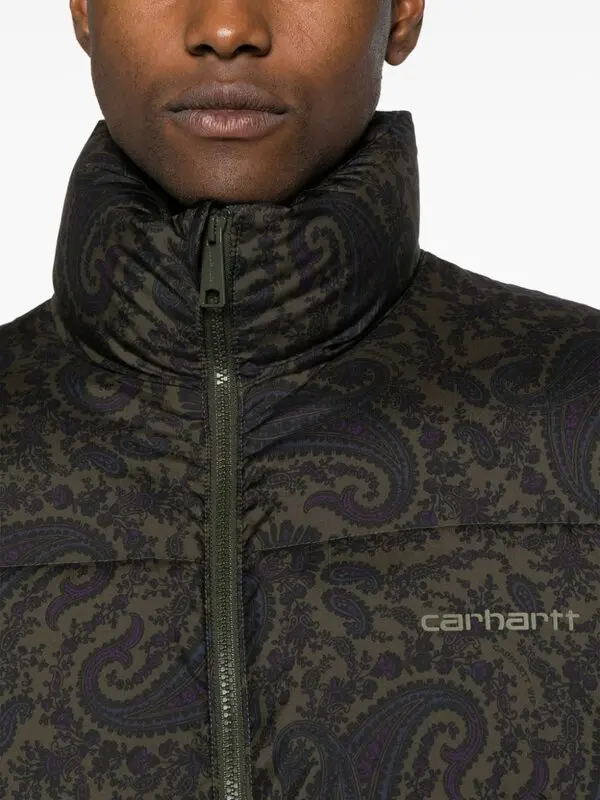 Carhartt Work In Progress Springfield Paisley-print Puff Jacket - Green