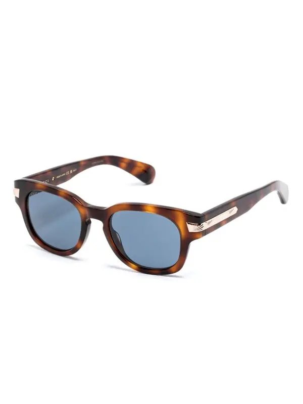 Gucci Tortoiseshell Square-frame Sunglasses