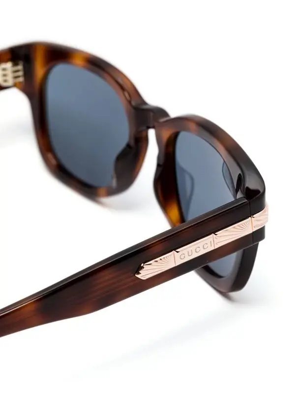 Gucci Tortoiseshell Square-frame Sunglasses
