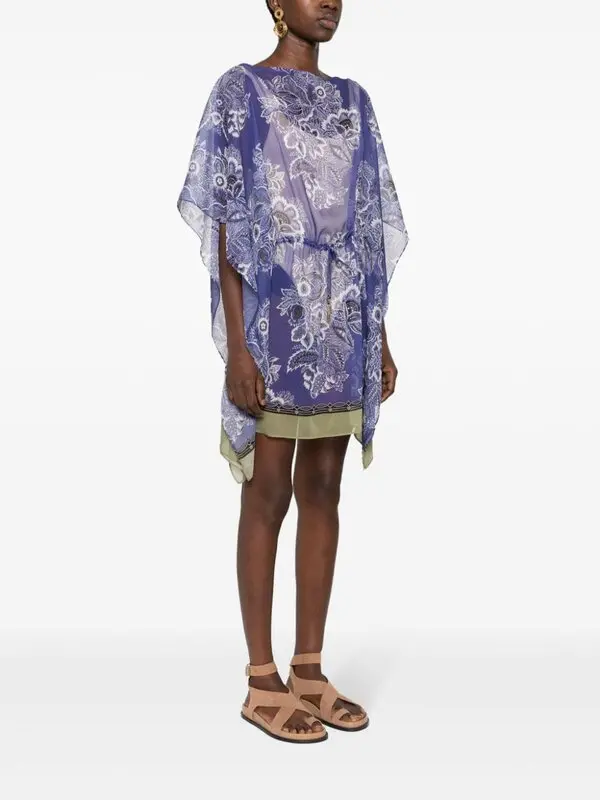 Etro Floral Print Kaftan Dress