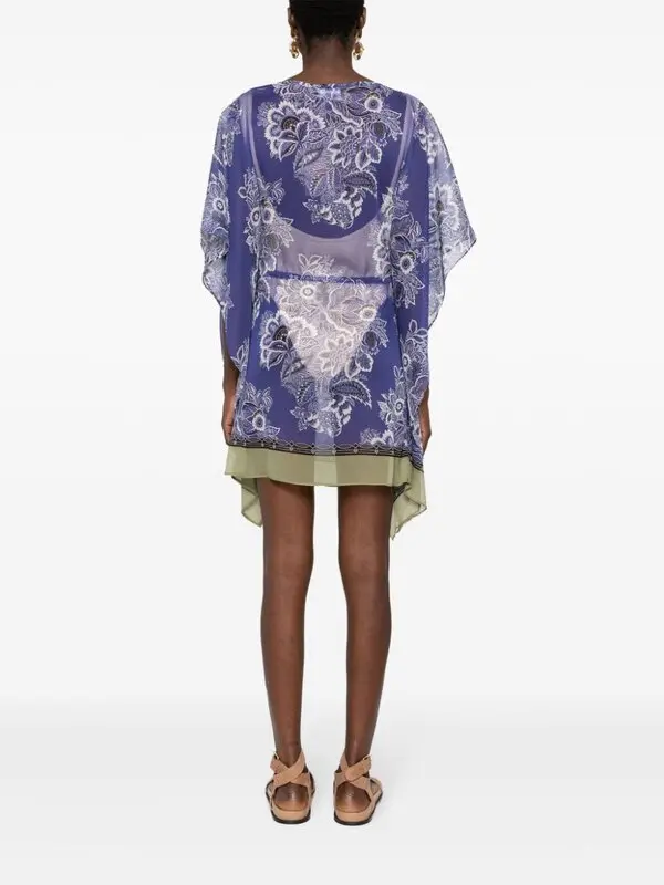 Etro Floral Print Kaftan Dress