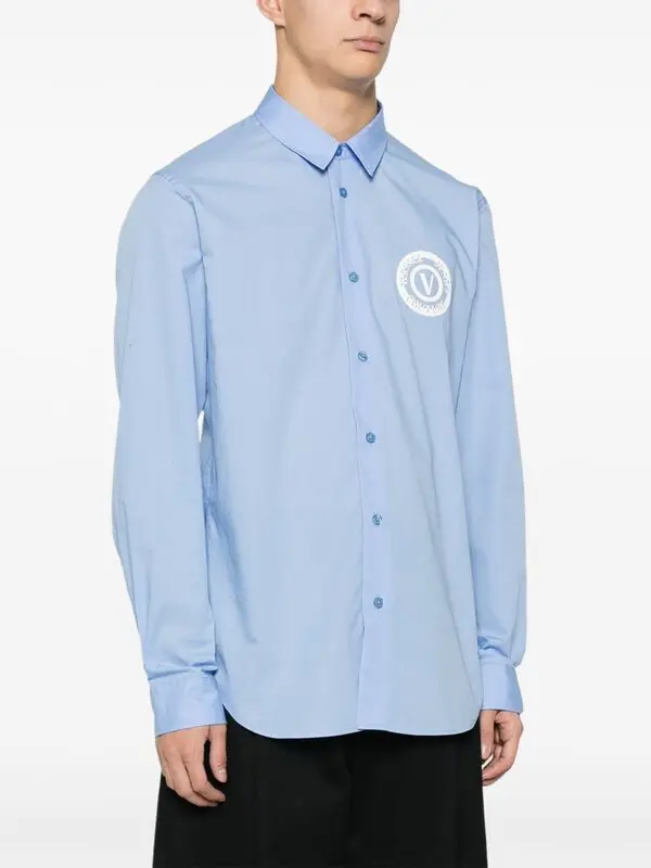 Versace Logo-print Cotton Shirt