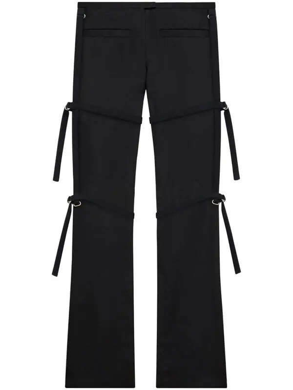 COURREGES Buckle-detail Straight Leg Trousers - Black