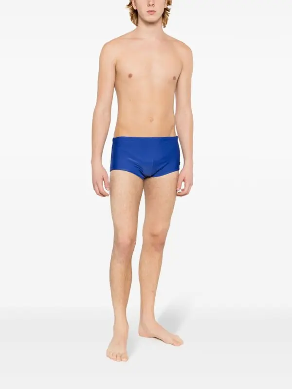AMIR SLAMA Logo-appliqué Swim Shorts - Blue