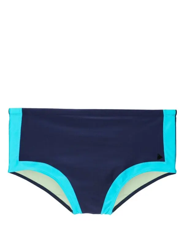 AMIR SLAMA Logo-plaque Swim Shorts - Blue