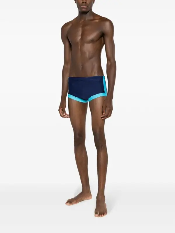 AMIR SLAMA Logo-plaque Swim Shorts - Blue