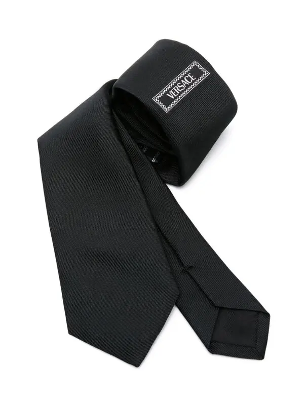 Versace Logo Neck Tie - Black