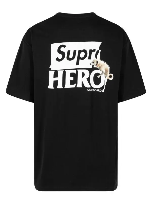 Supreme X Antihero Dog Cotton T-shirt - Black