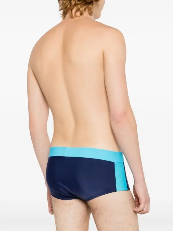AMIR SLAMA Logo-appliqué Swim Shorts - Blue