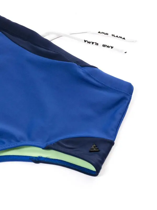 AMIR SLAMA Panelled Swim Shorts - Blue