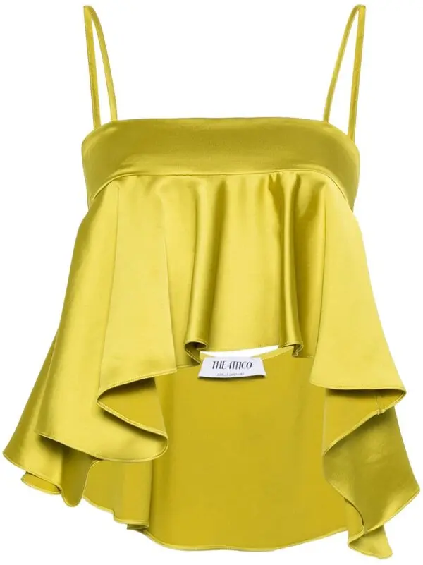 Attico Charmeuse Crop Top