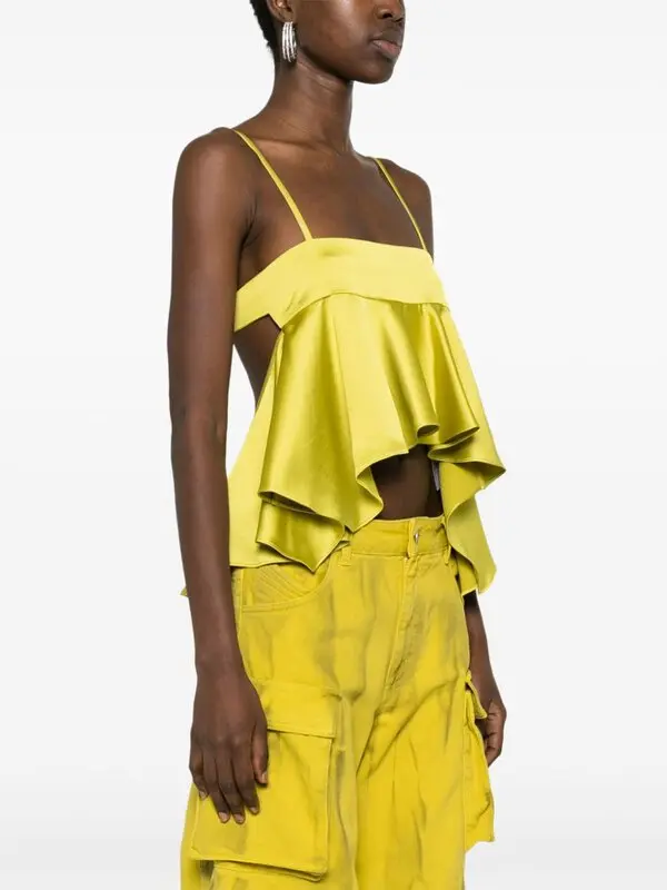 Attico Charmeuse Crop Top