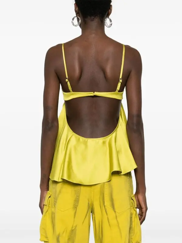 Attico Charmeuse Crop Top