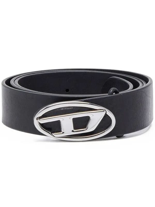 Diesel 1dr Logo-buckle Belt - Black