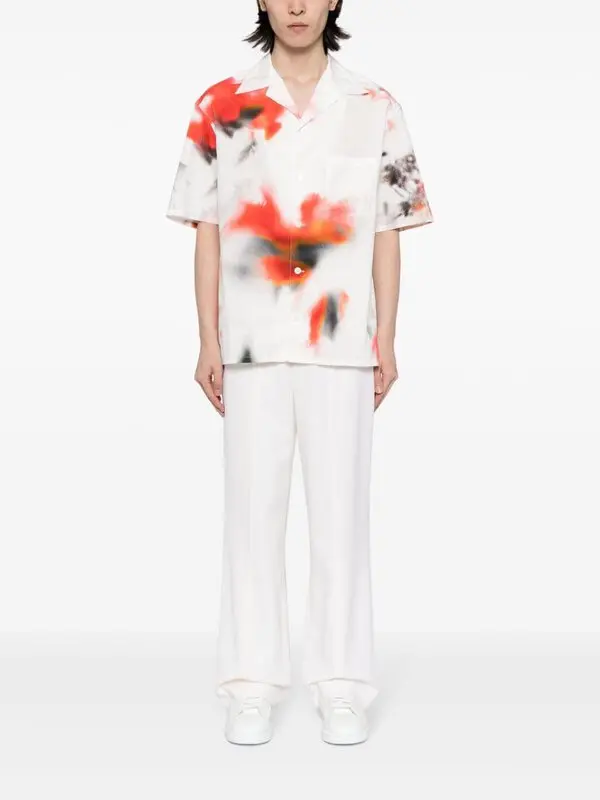 Alexander McQueen Abstract-pattern Cotton Shirt
