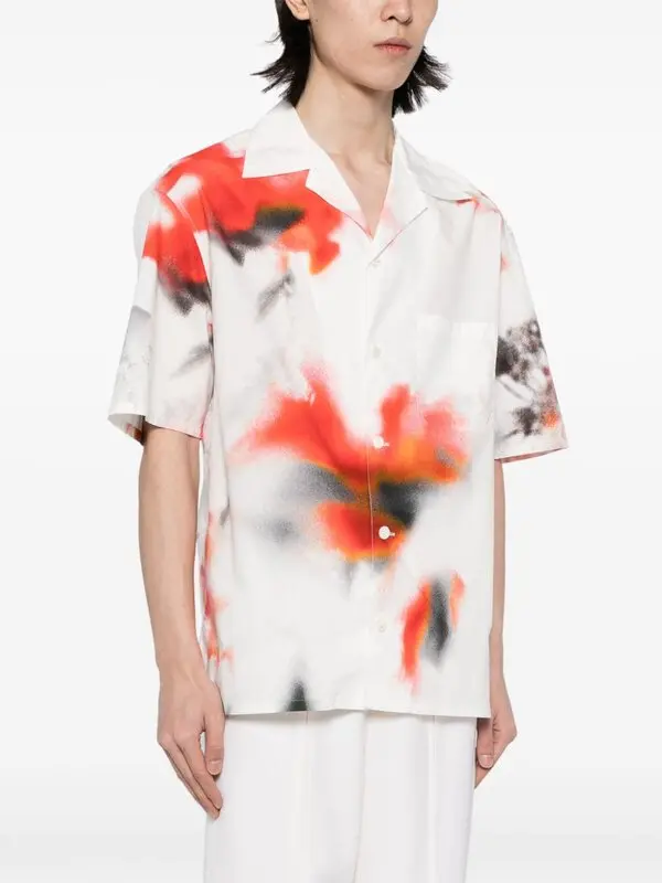 Alexander McQueen Abstract-pattern Cotton Shirt