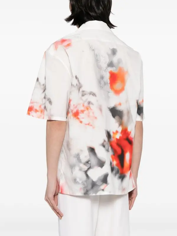 Alexander McQueen Abstract-pattern Cotton Shirt
