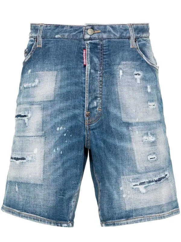 Dsquared2 Distressed Denim Shorts