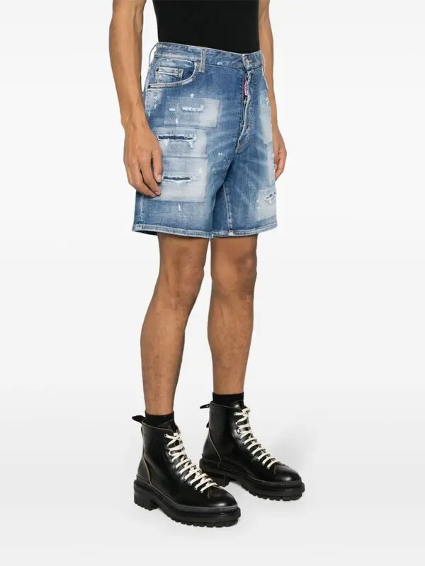 Dsquared2 Distressed Denim Shorts