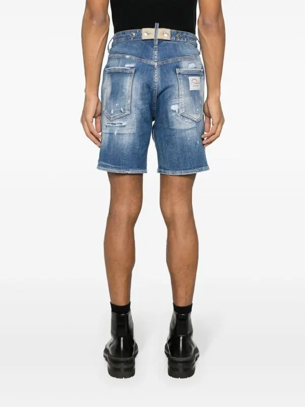 Dsquared2 Distressed Denim Shorts