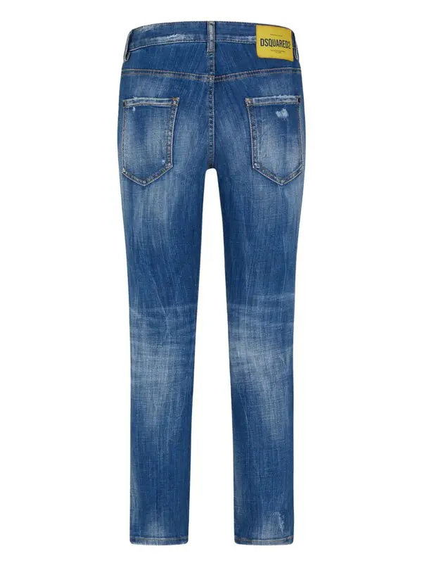 Dsquared2 Ripped Straight-leg Jeans - Blue