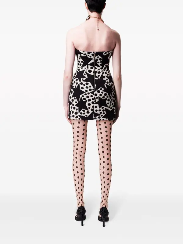 AREA Star-print Jacquard Minidress